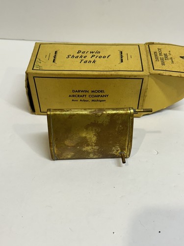 Vintage Control Line Model Airplane Fuel Tank DARWIN Brass profile 4 oz ...