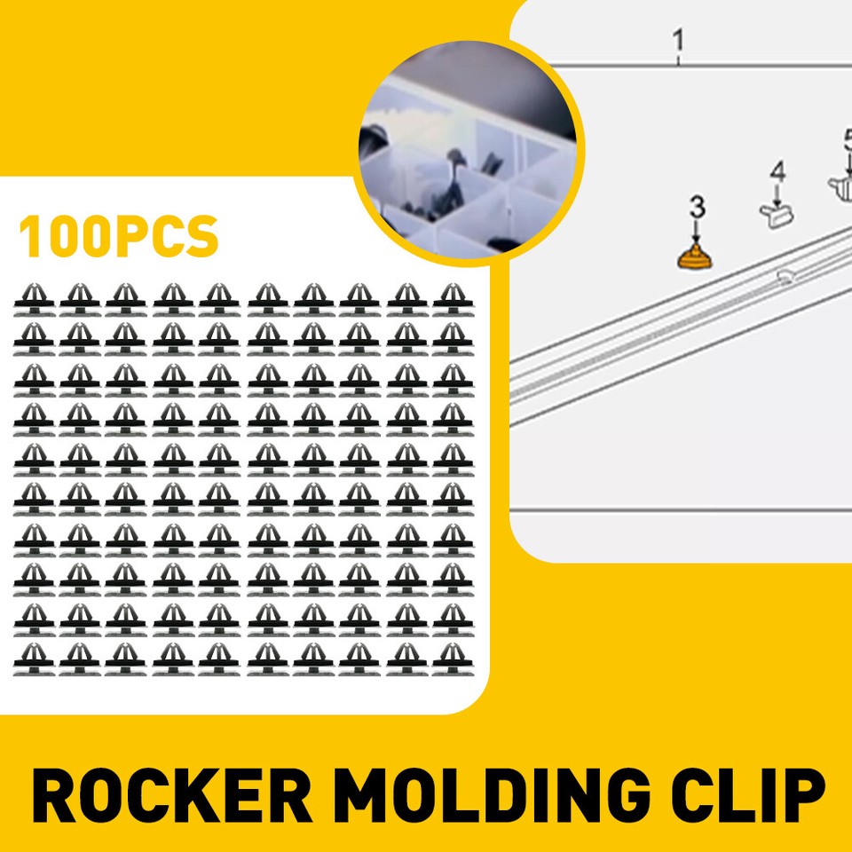 Fender 100x Flare Rocker Clips Clip Molding for Jeep (Grand) Compass ...