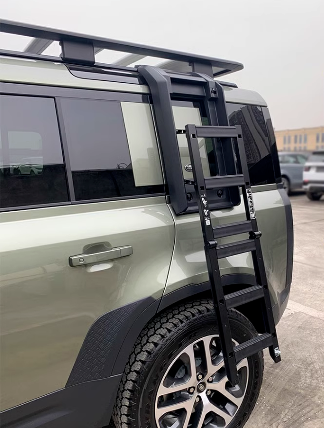 Foldable side Ladder Protective Frame Tasman Blue Fits Defender 110 90 ...