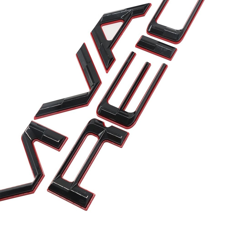 Glossy Black Red 3D Tailgate Insert Letters Badge For MAVERICK Emblem ...
