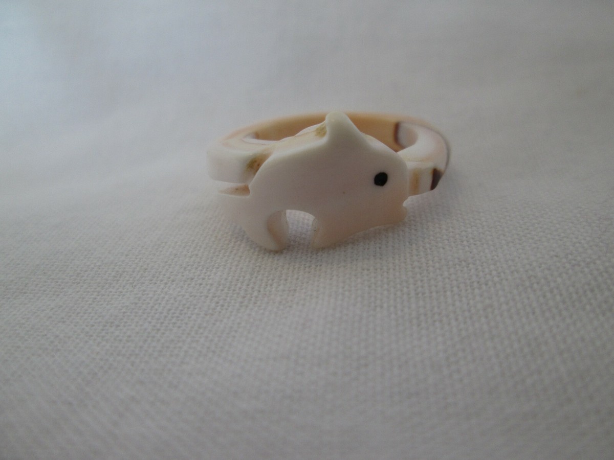 Carved Seashell Rings
