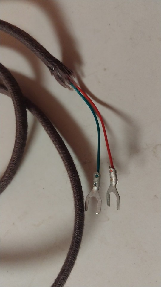 36" Cloth Cord 2 Wire Telephone Cord Excellent Condition See Pictures ...