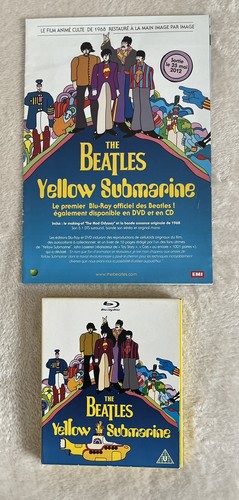 THE BEATLES "YELLOW SUBMARINE" BLU-RAY + PREORDER LEAFLET/POSTER IN VG ...