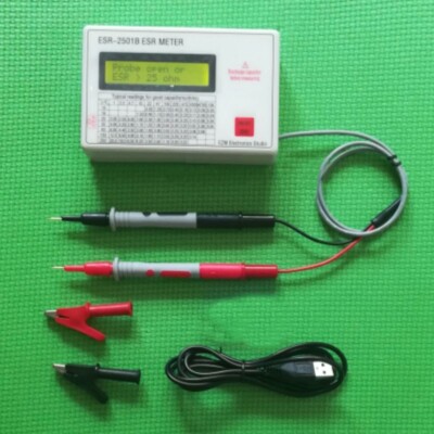 ESR-2501C ESR Meter 1-5ohms/5-25ohms High Precision DSR ESR Capacitor ...