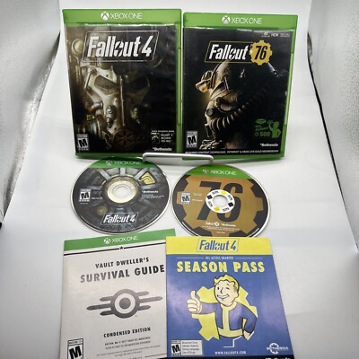 Fallout 76 + Fallout 4 - Microsoft Xbox One- CLEANED/TESTED BUNDLE ...