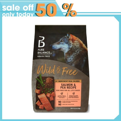 Pure Balance Wild & Free Salmon & Pea Recipe Dry Dog Food, Grain-Free ...
