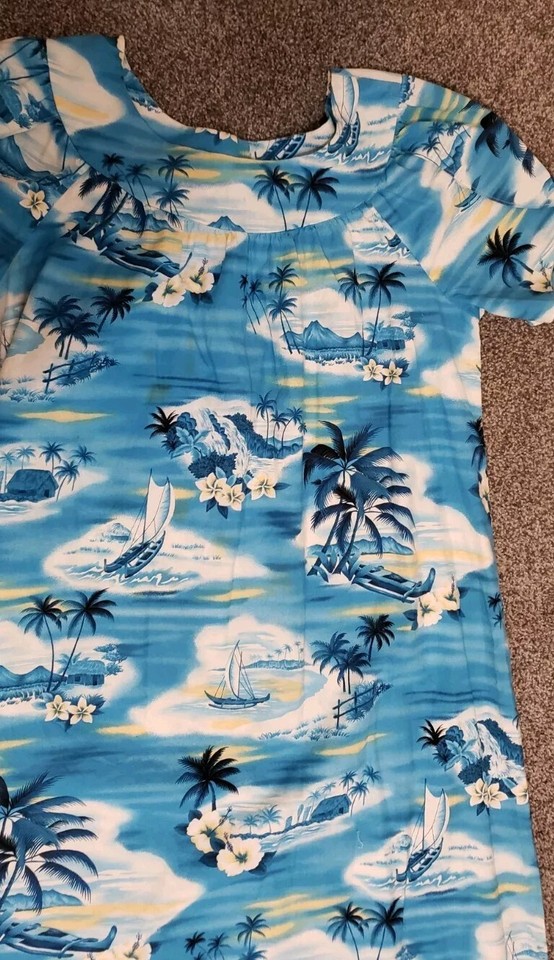 Hilo Hattie Hawaiian Dress Muumuu Vacation Luau Party Vintage M 46x43 ...