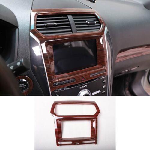 For Ford Explorer 2016-2019 Wood Grain Central Console Navigation Panel ...