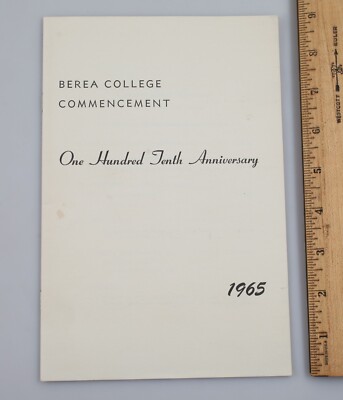 1965 Berea College Commencement Program Kentucky | eBay