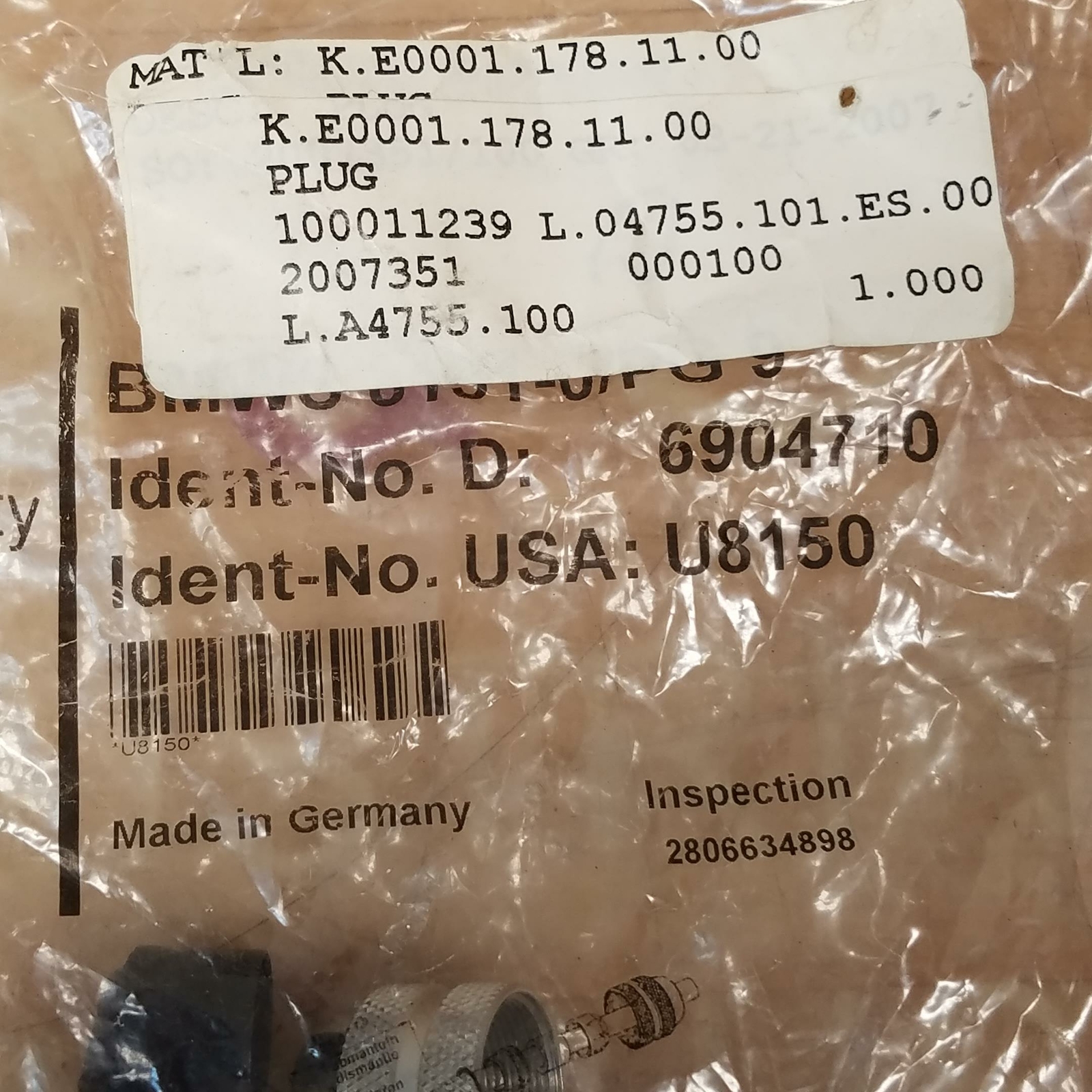 Turck BMWS 8151-0/PG9, M12 Straight Female Connector, 5 Pin - NEW | eBay