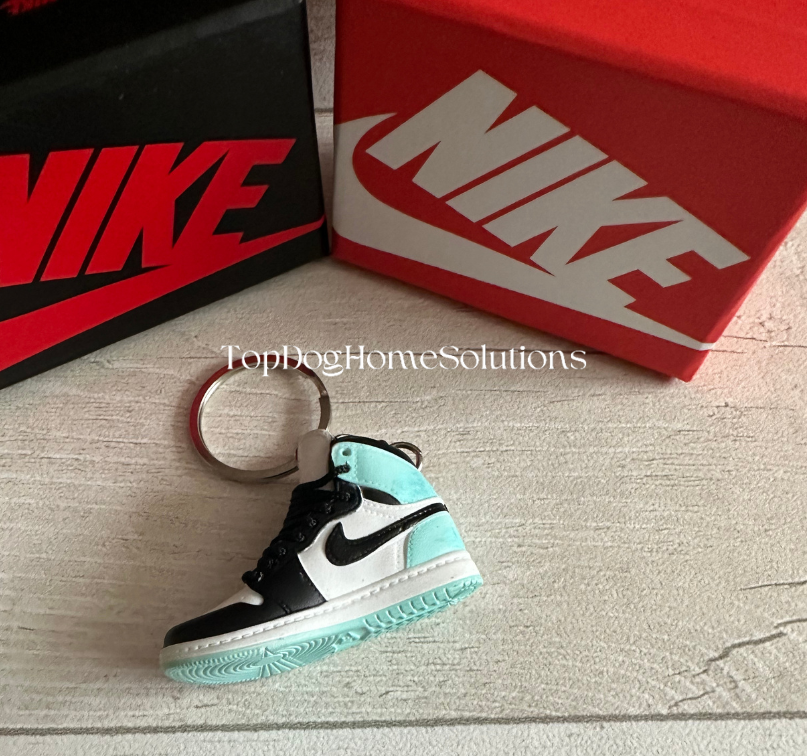 Mini Nike Keyring Sneakers 🔥3D Jordan 1 keychain Trainer Sports Shoe ...