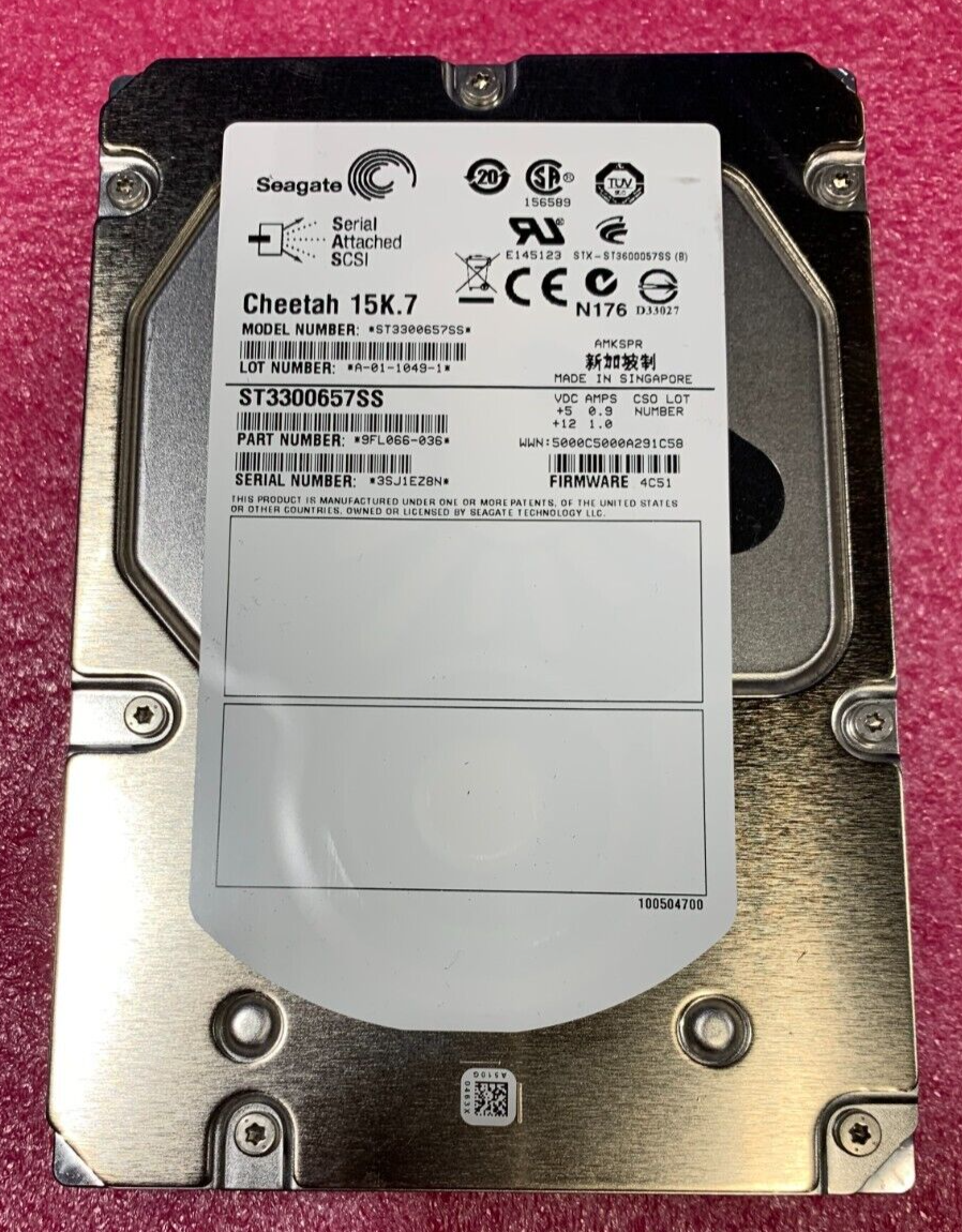 SEAGATE ST3300657SS 300GB 15K SAS 3.5" HARD DRIVE 9FL066-036 | eBay