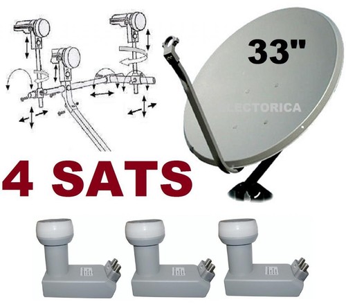 33" SUPER SATELLITE DISH NETWORK LNB 110-118.8-119-129 HD ANIK F3 HD ...