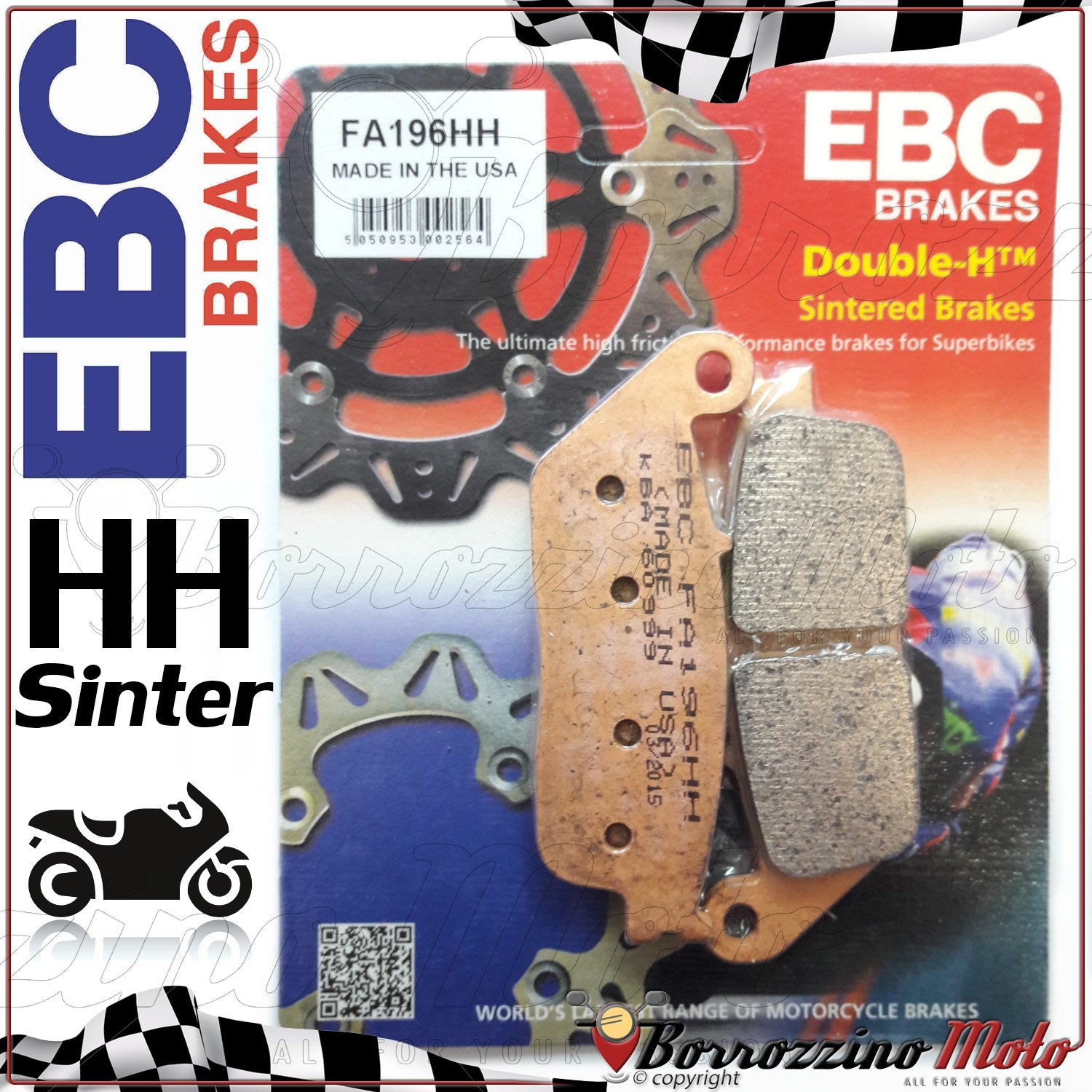 PASTIGLIE FRENO POSTERIORE SINTER EBC FA196HH HONDA ST PAN EUROPEAN ...