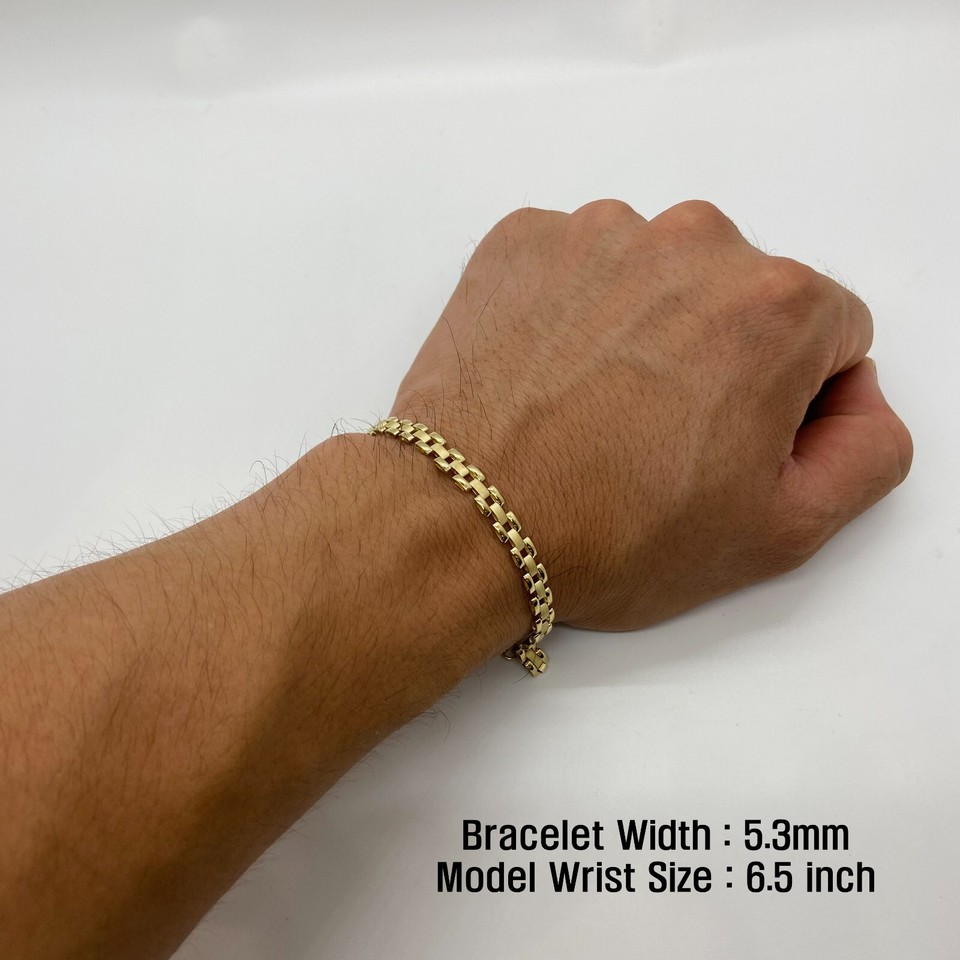 10k Gold Classic Rollie Presidential Chain Bracelet/Anklet (Hollow) | eBay