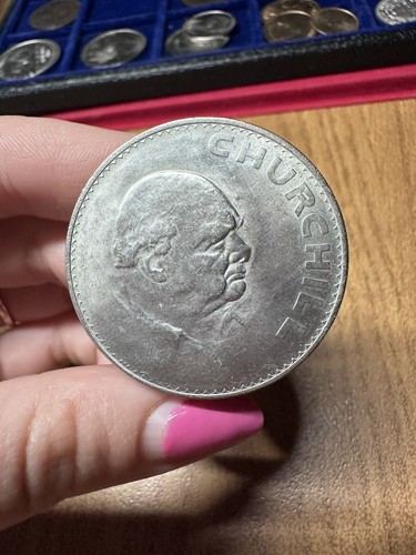 Moneda Reino Unido 5 Chelines 1965 Churchill Elizabeth II Af | eBay
