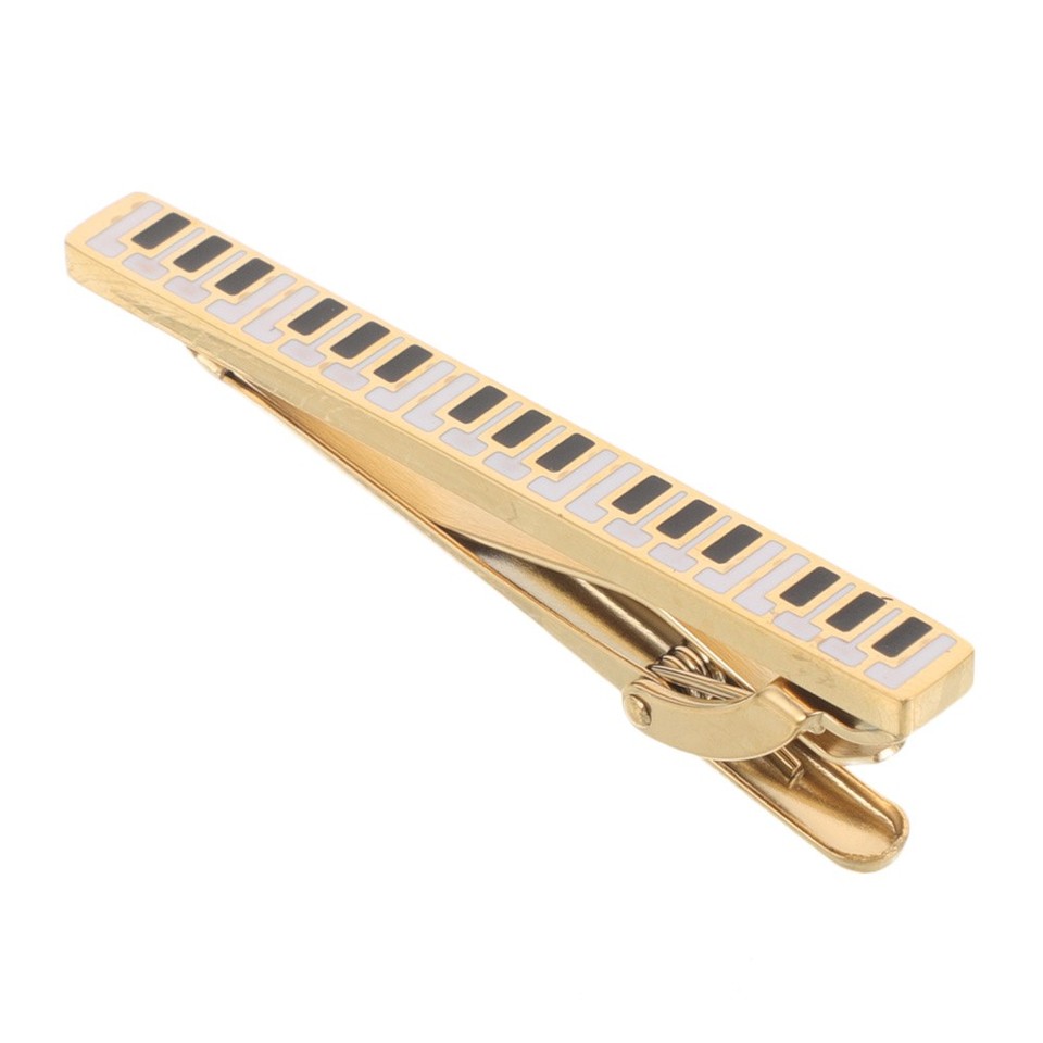 Music Note Tie Clip Titanium Steel Men’s Novelty - Piano Theme Design ...