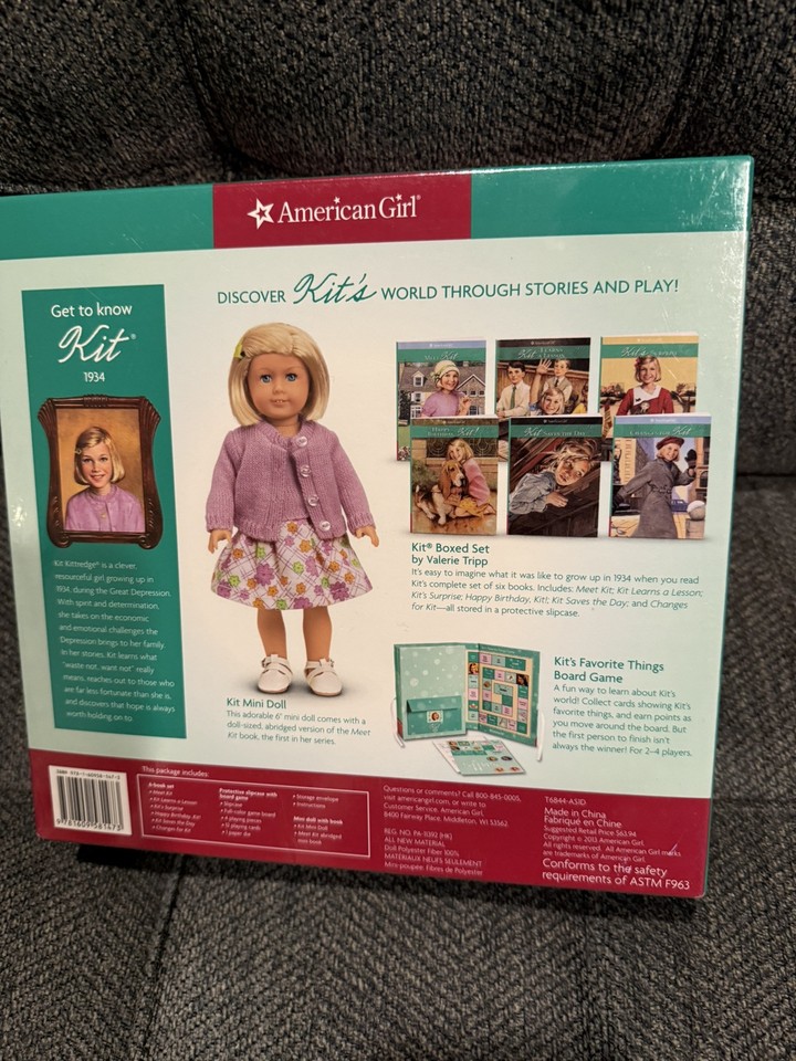 American Girl 1934 Mini Kit 6 Inches Tall , Kit Doll & 6 Book Set ...
