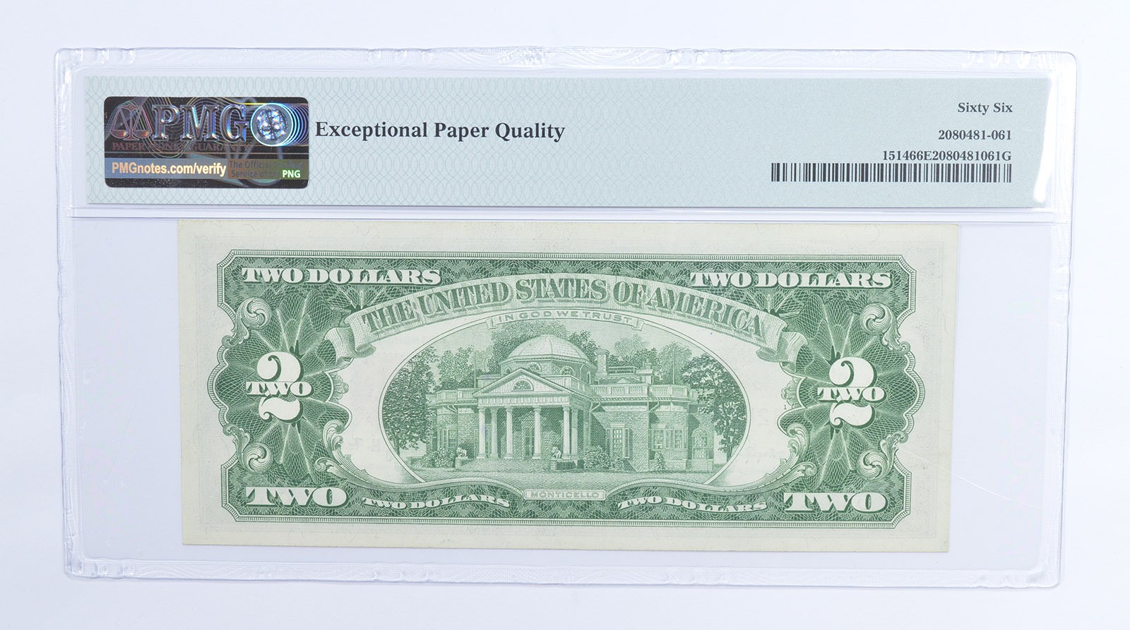 $2 1963 A Legal Tender Note FR-1514 PMG 66 EPQ PMG Graded | eBay