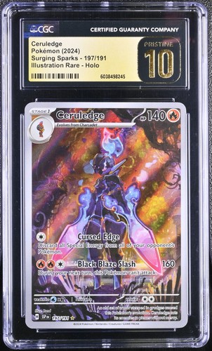 CGC 10 Pristine Ceruledge 197/191 IR Illustration Rare Surging Sparks ...