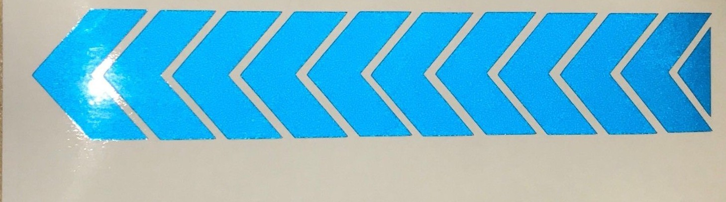 Reflective Chevrons Strips X 2 Self Adhesive Stickers Bike/ Car /Buggy ...