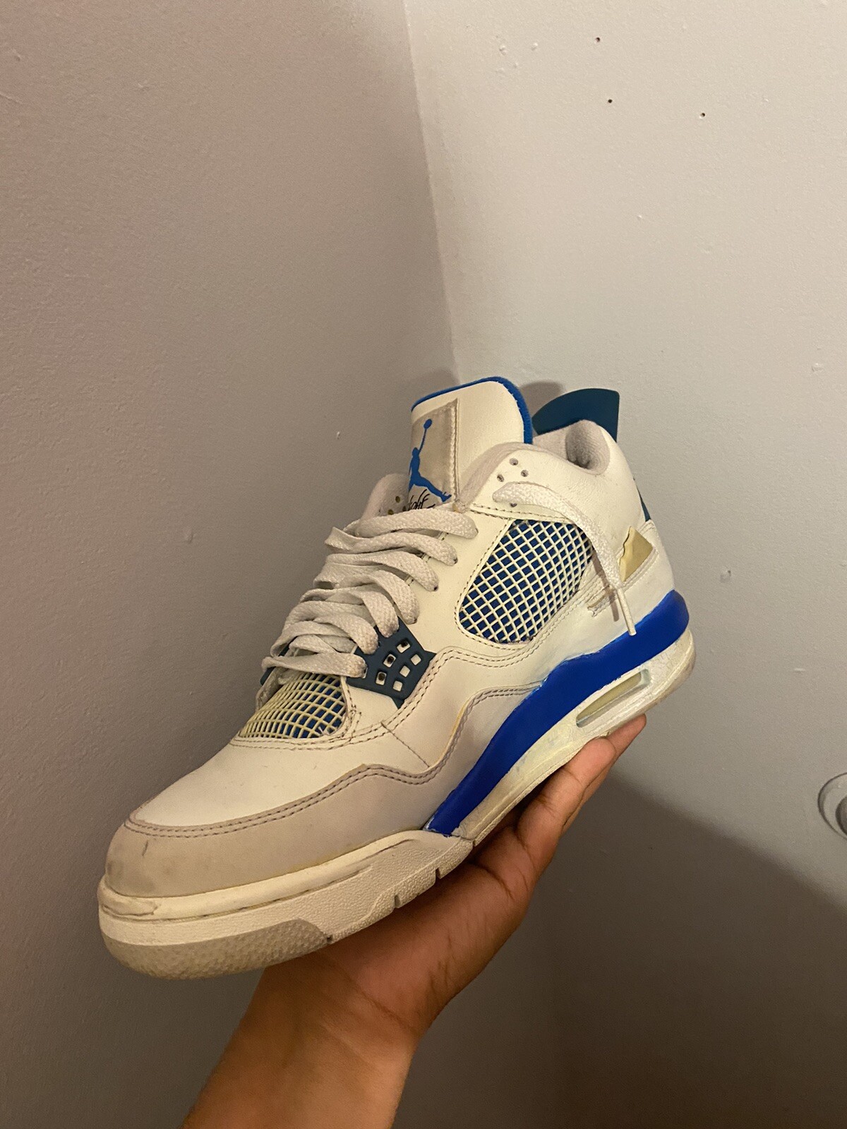 Military Blue 4s On Feet