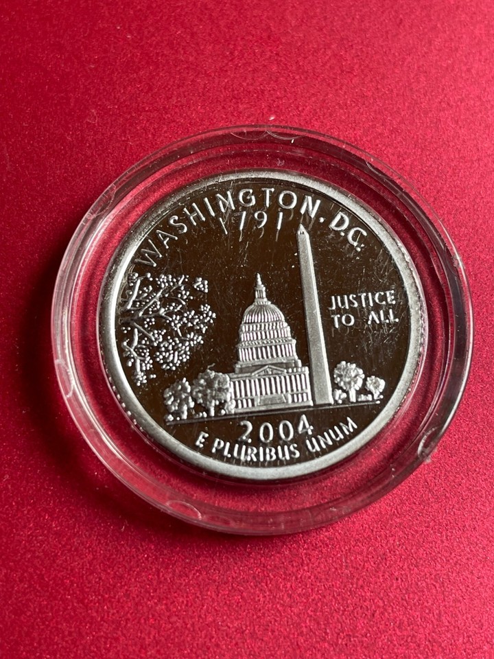 2004-S Washington DC Quarter Proof Copy in Coin Case | eBay