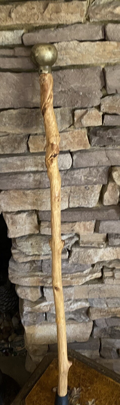 antique primitive walking stick - Gem