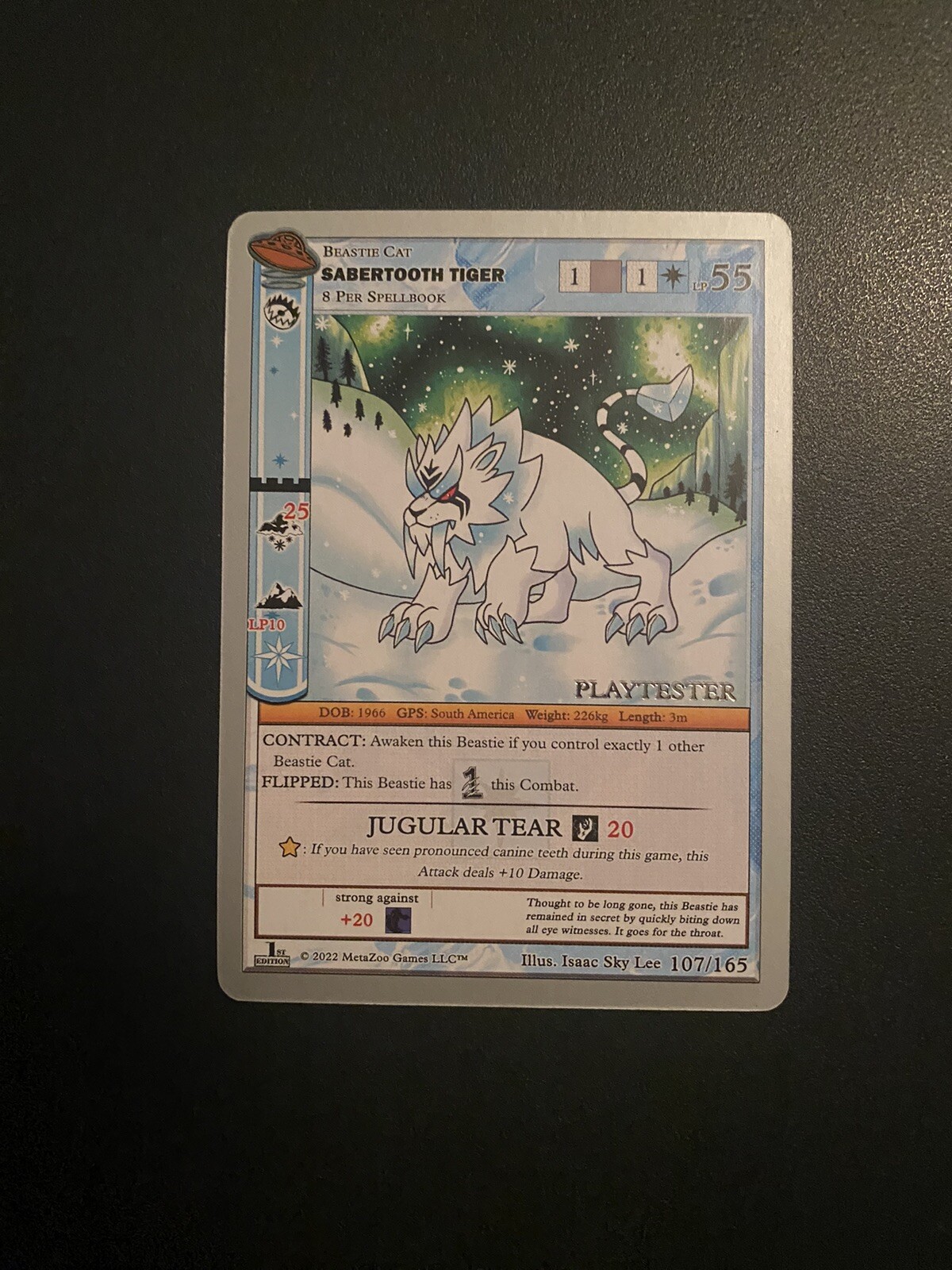 MetaZoo UFO Playtester - Sabertooth Tiger 107/165 - Non Holo Card (NM ...