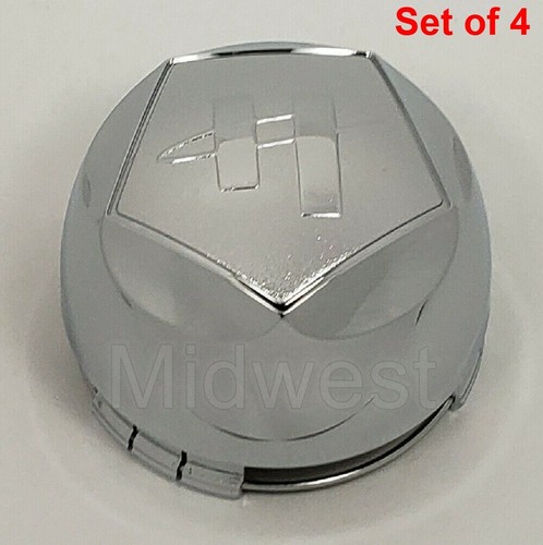 Set of 4 New Chrome 789K88 Helo 789 791 Wheel Rim Snap In Center Caps ...
