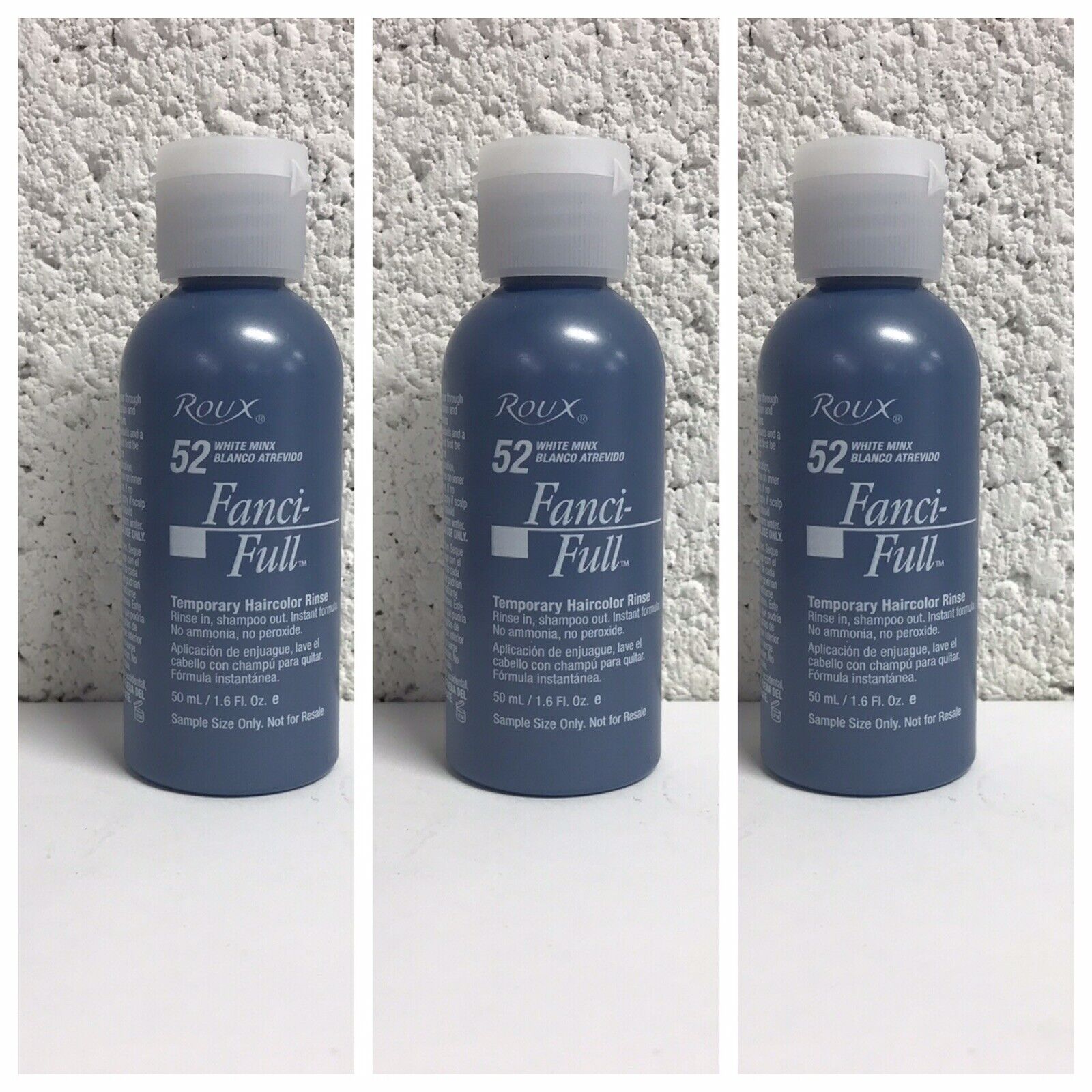 Roux Fanci-Full Rinse, 52 WHITE MINX 1.7 oz Travel Size, One Time Use ...
