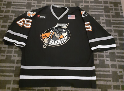 JACKSON BANDITS GAME WORN USED BLACK GOALIE JERSEY #45 TAMBURRO | eBay