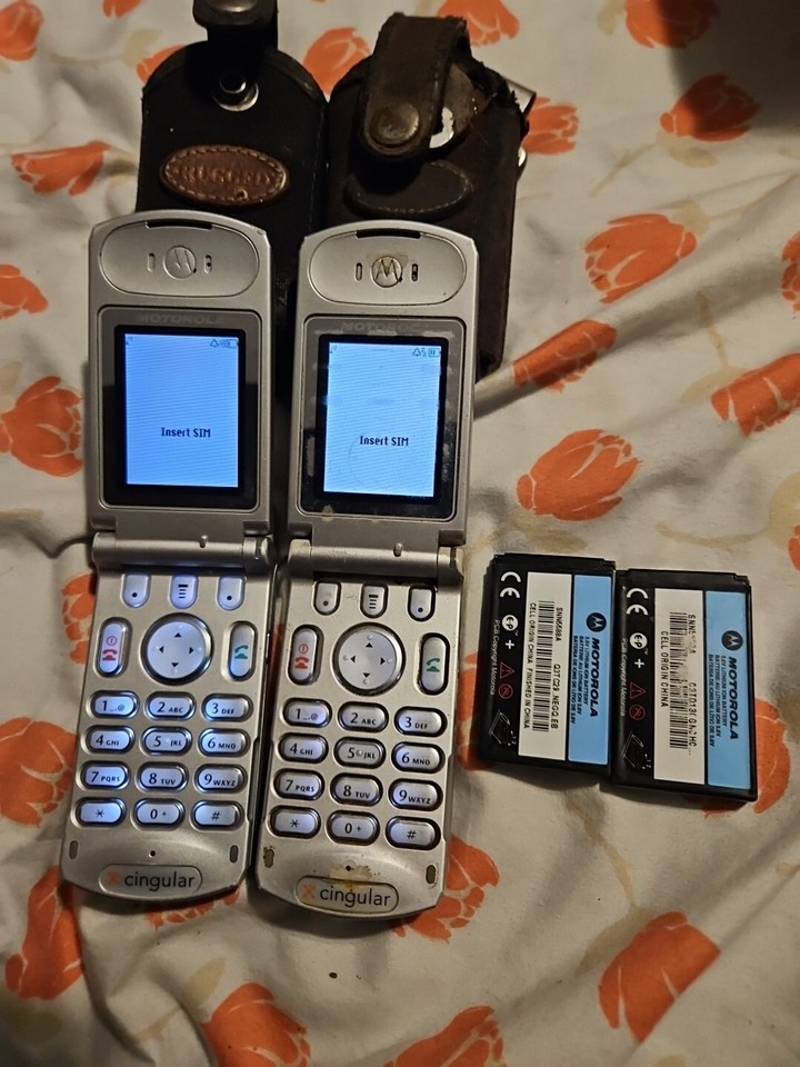 2 - Motorola T720G (CINGULAR) Flip Phone With Belt Holder Vintage For ...