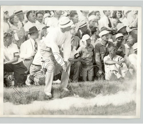Professional GOLFER SAM SNEAD Chips Out Of SAND TRAP Sports 1950s Press ...