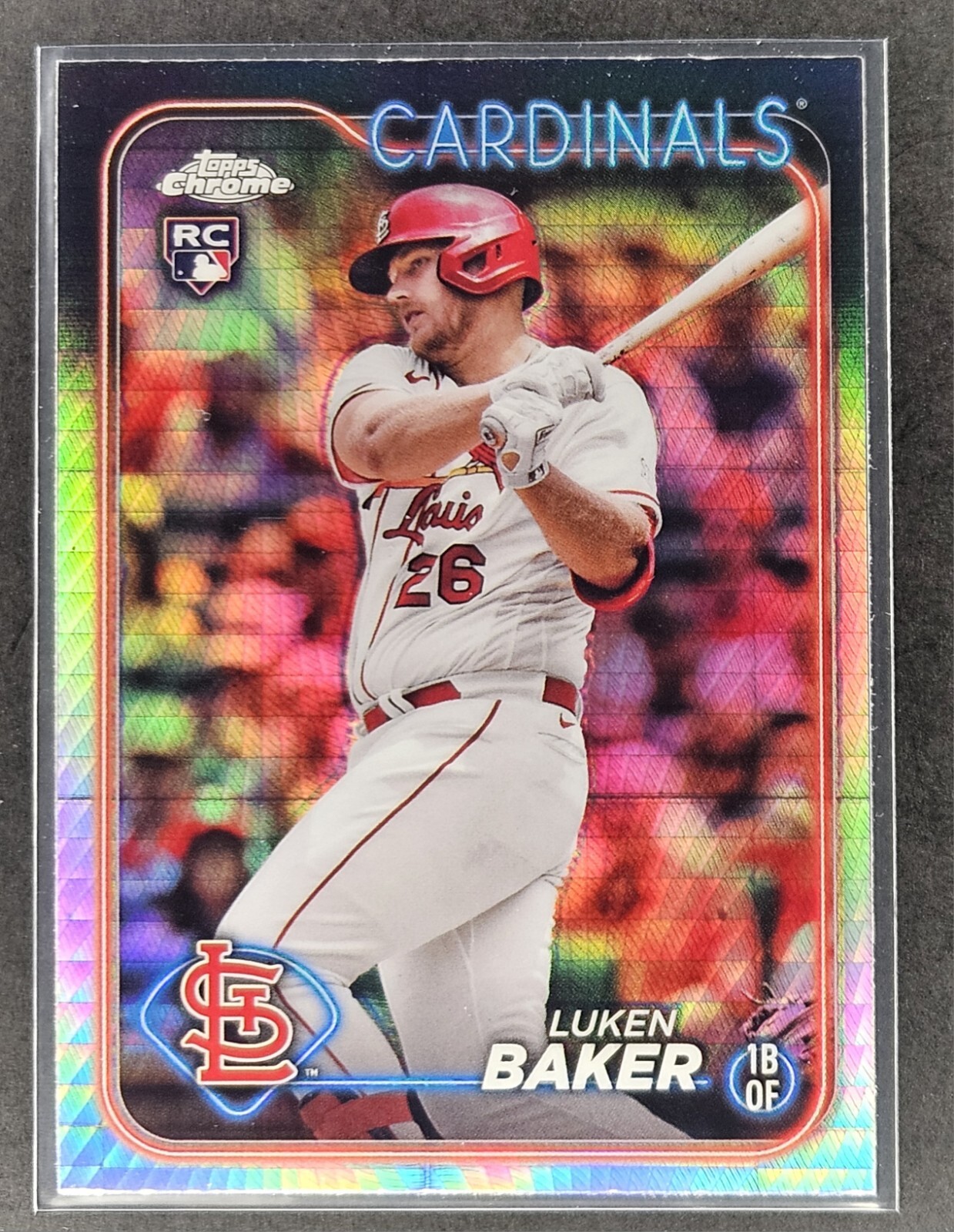 Luken Baker 2024 Topps Chrome RC Prizm Refractor #132 St Louis ...