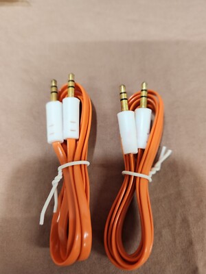 2-Pack Auxiliary Audio Cable 3.5mm 1/8 Male to Male Mini Plug - 3 Feet ...