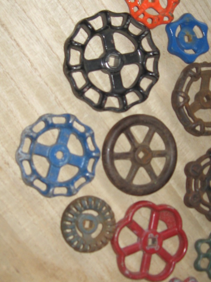 17 Vtg Old Arts Crafts Repurpose Metal Spigot Faucet Handles Steampunk ...