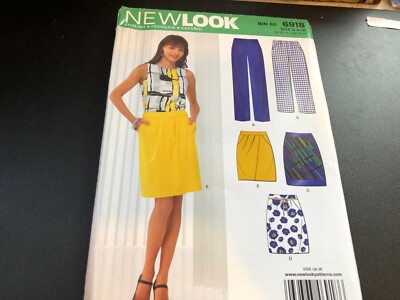 New Look Pattern 6918 Misses Skirts w/Pockets & Trim Detail~Pants 2 ...