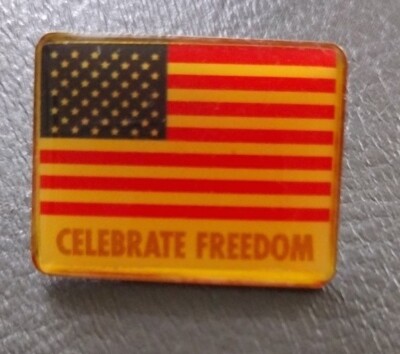 Celebrate Freedom Pin American Flag Design USA Patriotic | eBay