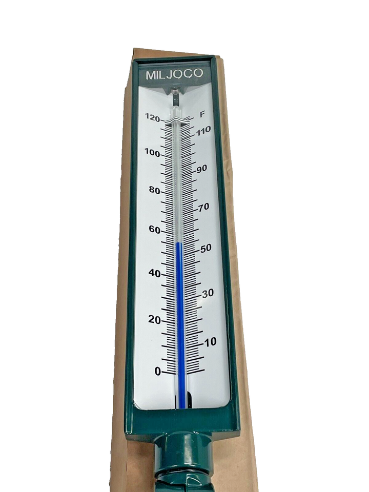 MILJOCO SX935-35 Liquid-in-Glass Thermometer 0-120F, 9" Scale, 3-1/2 ...