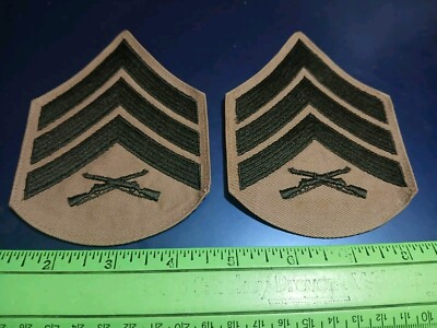 USMC Rank Chevrons- SGT Sergeant Khakis- Marines (23-249) | eBay