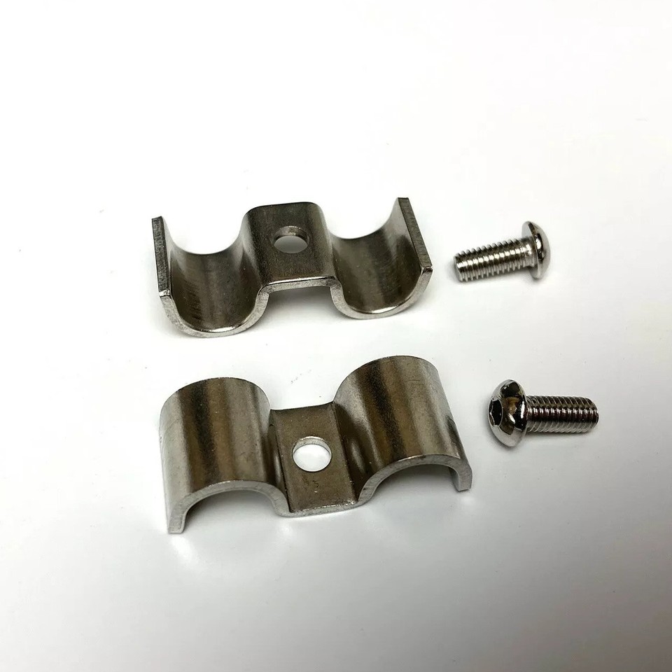 3/8 Stainless Steel Double Fuel Line or Trans Clamp 10 Pieces With ...