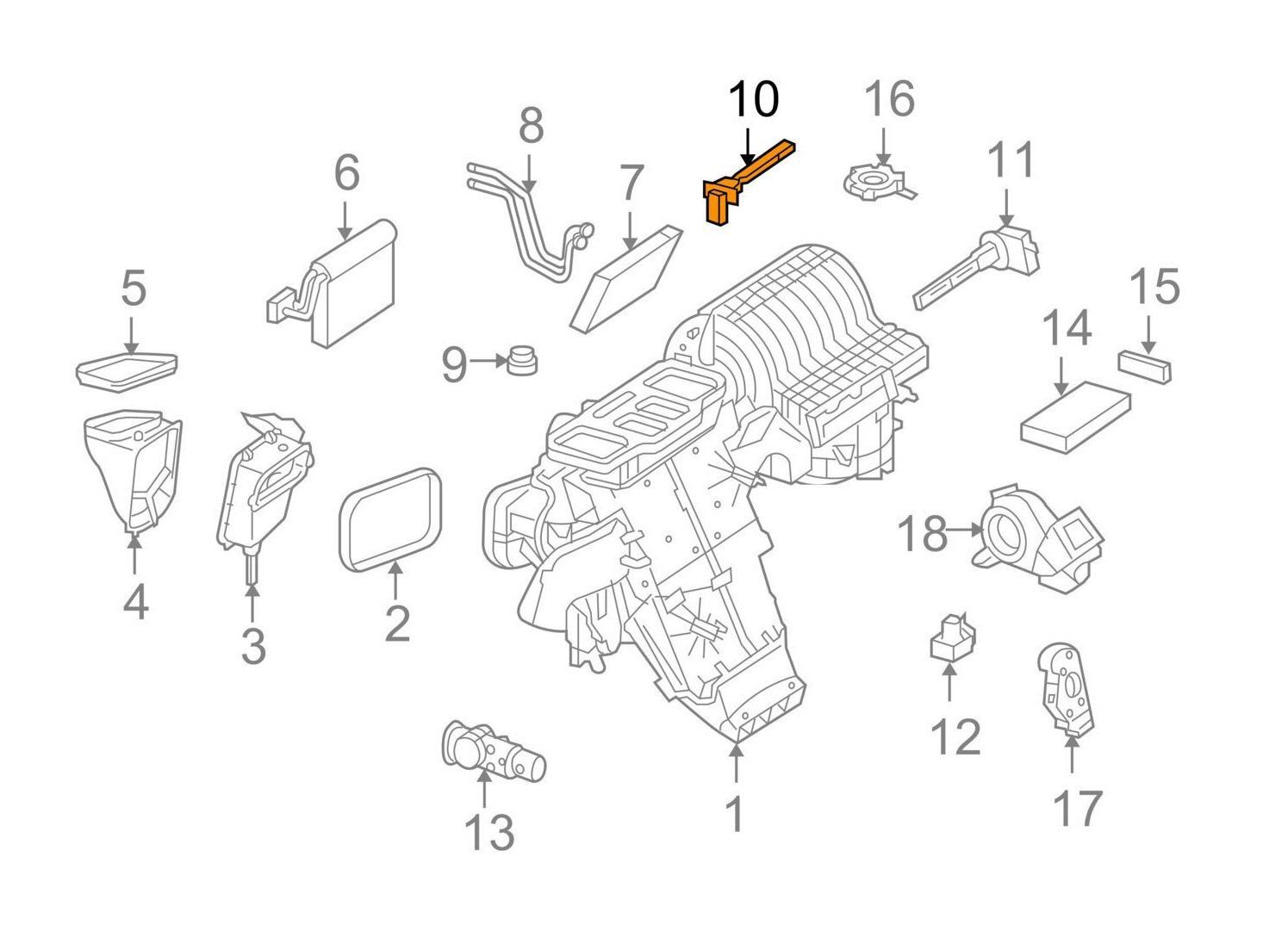 Mercedes-Benz SLK R171 A/C Air Con Temperature Sensor A1718300272 NEW ...