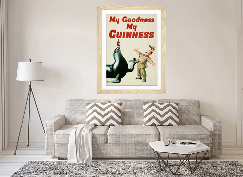 Guinness Advert Seal Framed Print Wall Art Picture A1 A2 A3 Size | eBay UK