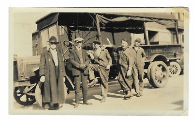 Vintage Photo Delivery Truck Workers Boss 1920s (?) 3 1/2" X 6" | eBay