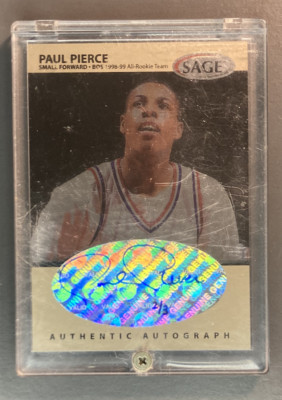 PAUL PIERCE 1999 SAGE Autograph Platinum 2/3 | eBay