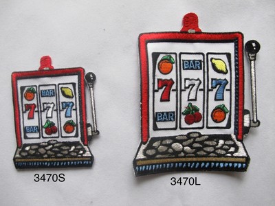 #3470 Slot Machine Casino Gambling Embroidery Iron On Applique Patch | eBay