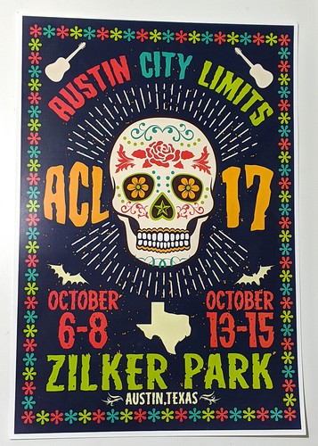 2017 ACL Austin City Limits Music Festival Concert Poster Texas ATX ...