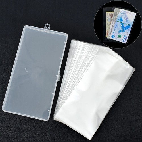 100Pcs Paper Money Storage Box Album Currency Banknote Case Holder ...