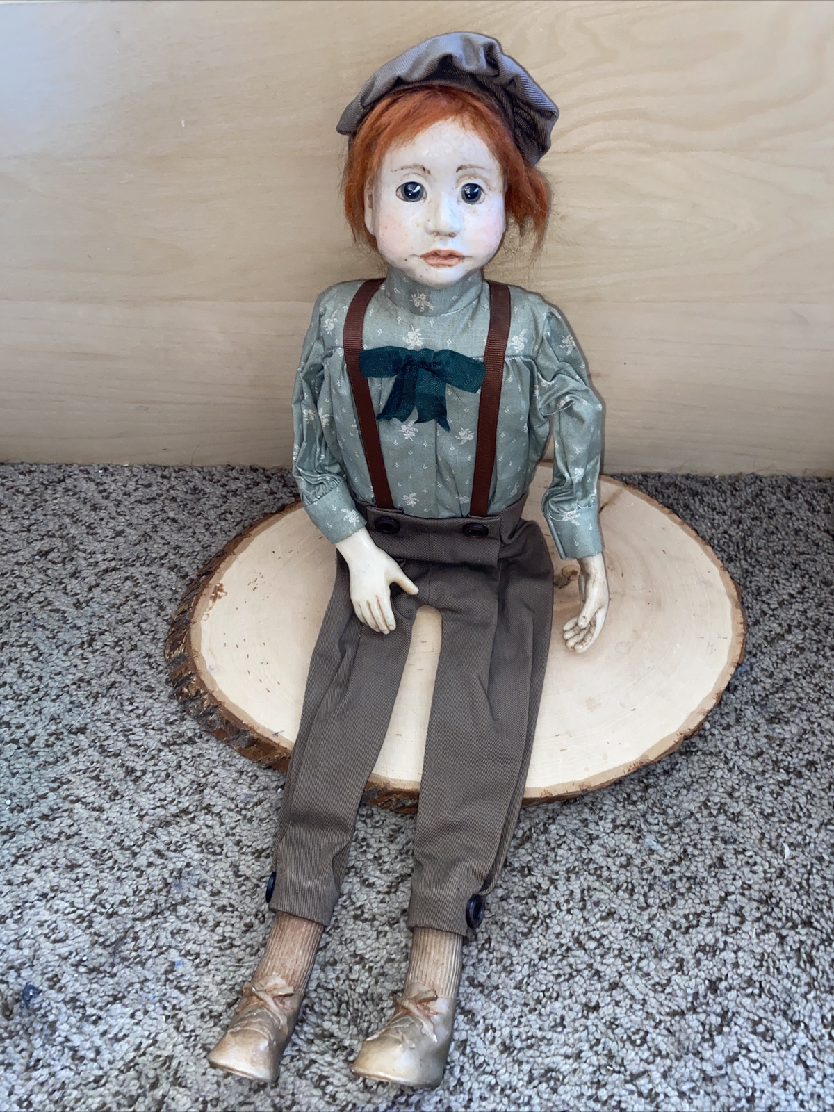 Rare Handmade Sculpted Resin Boy Doll by Anna Moncrief 24" Shelf Sitter 1989 | eBay